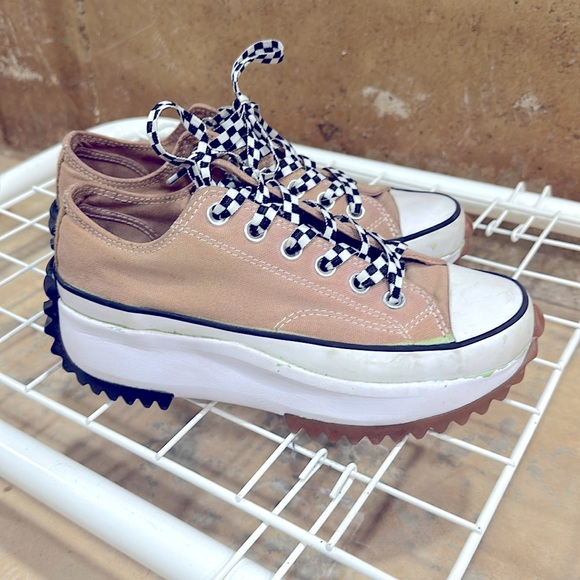 Converse | Shoes | Upcycles Platform Converse Added Some Checkered ...